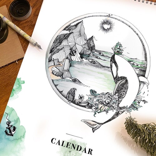 Perpetual Birthday Fish Calendar - Etsy