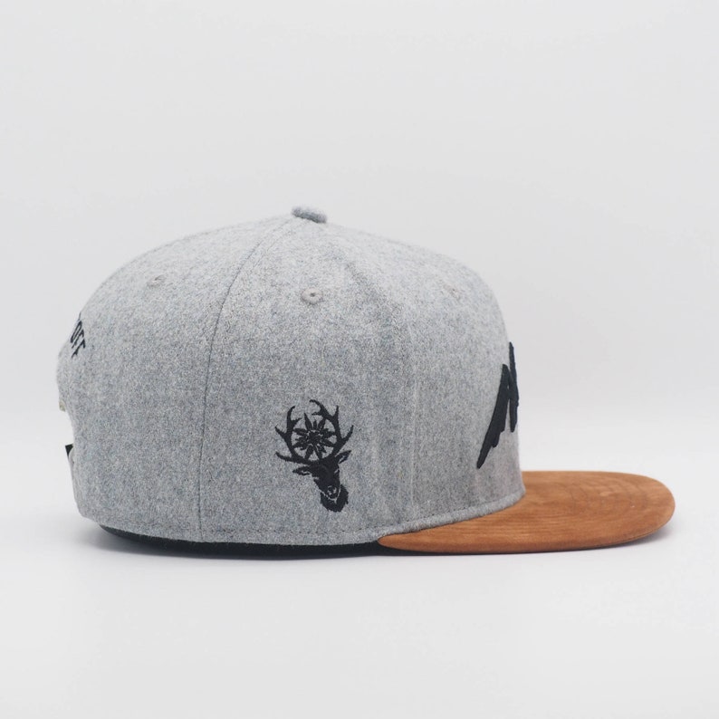 Bergstoff Mountain Peaks Snapback Cap Allgäu Bavarian Hiking Edelweiss ...