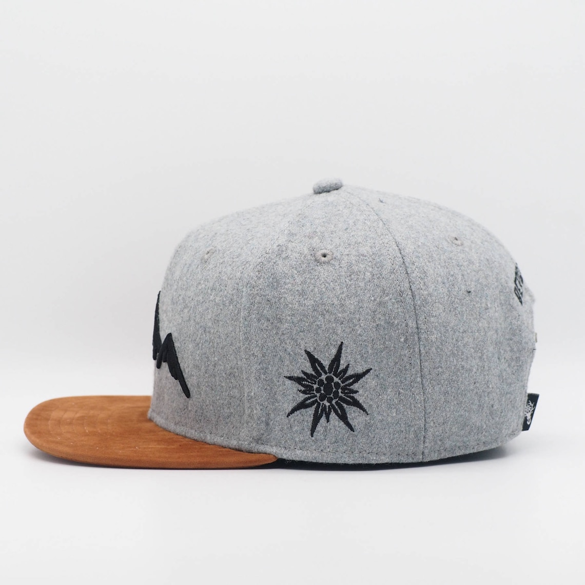 Bergstoff Mountain Peaks Snapback Cap Allgäu Bavarian Hiking Edelweiss ...