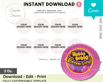 Hubba Bubba Label - Etsy