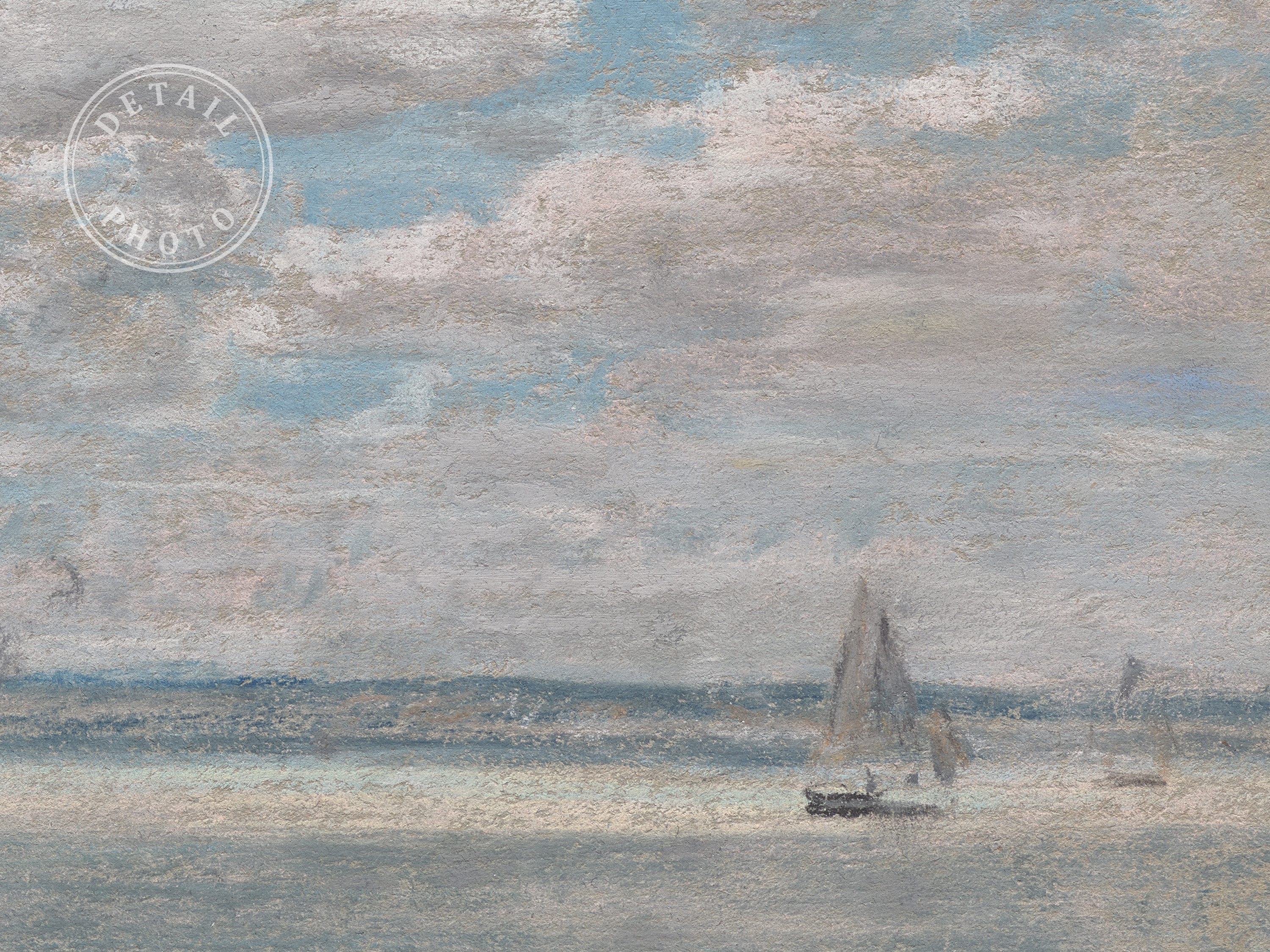 Vintage Seascape Painting, Antique Ocean Print, Coastal Landscape ...