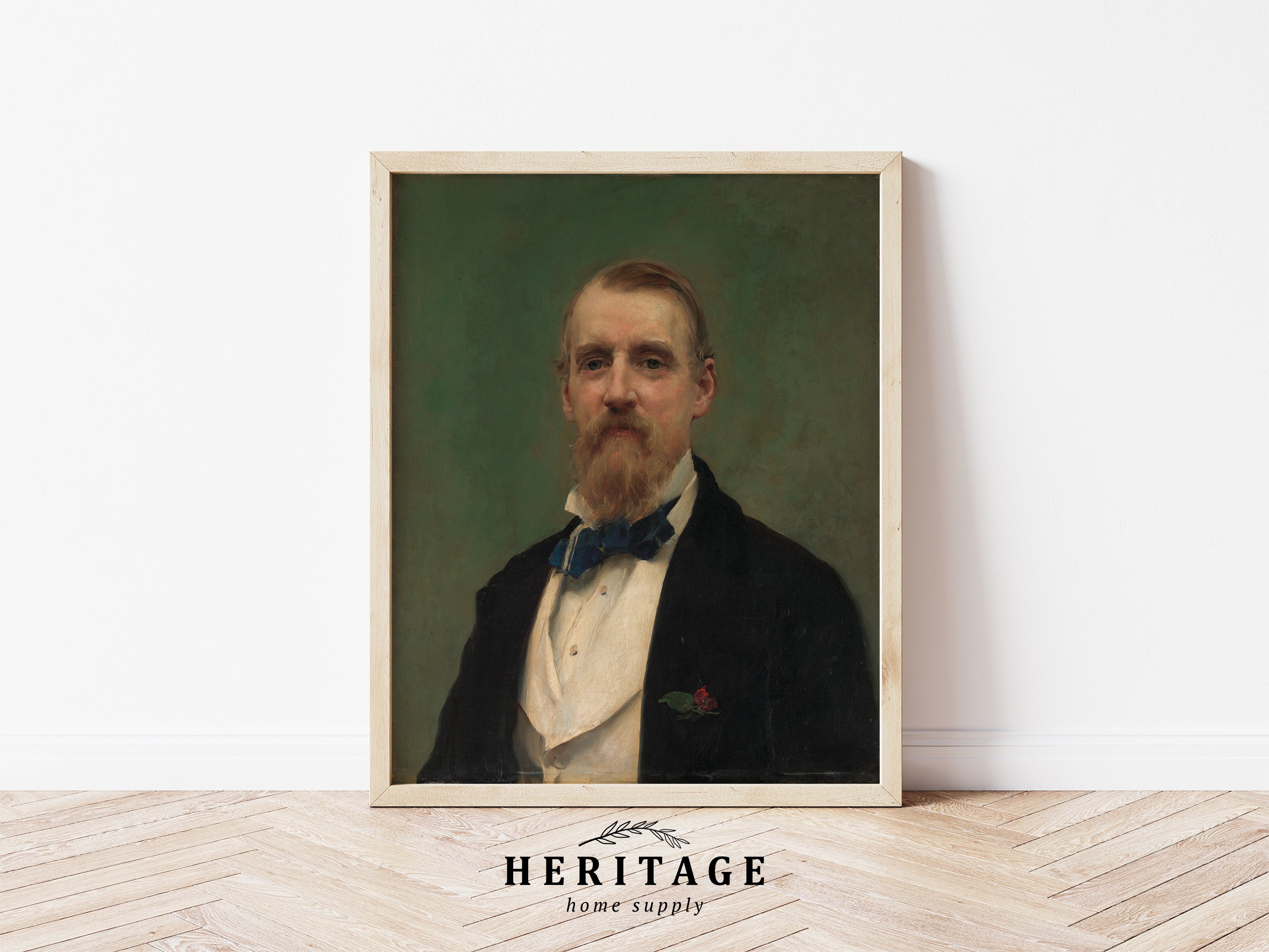 Vintage Portrait of a Man, Antique Oil Painting Man, Bearded Man ...