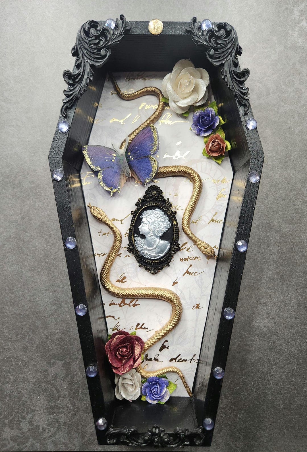 Gold Snake Cameo Coffin Shadowbox - Etsy