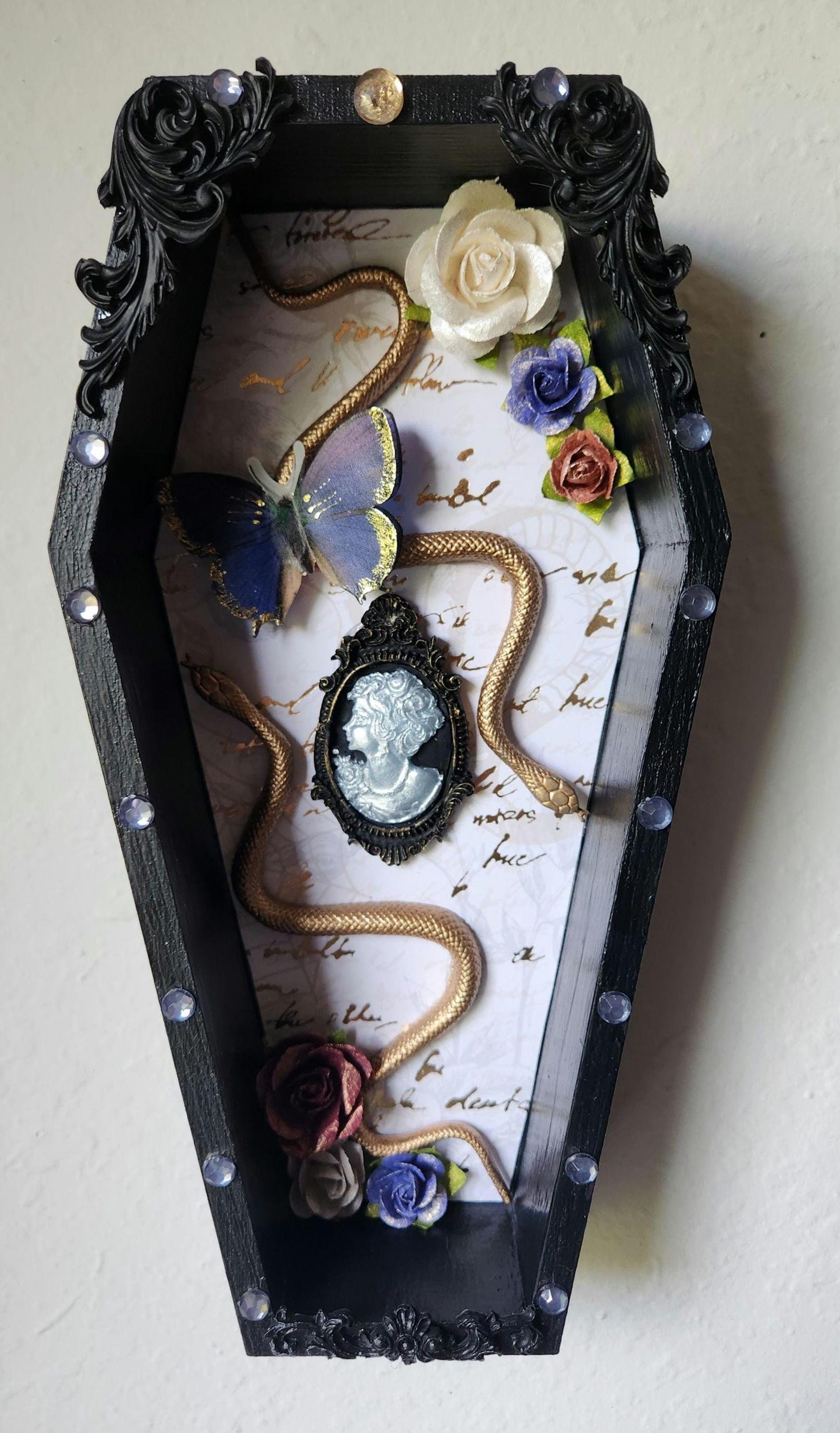Gold Snake Cameo Coffin Shadowbox - Etsy