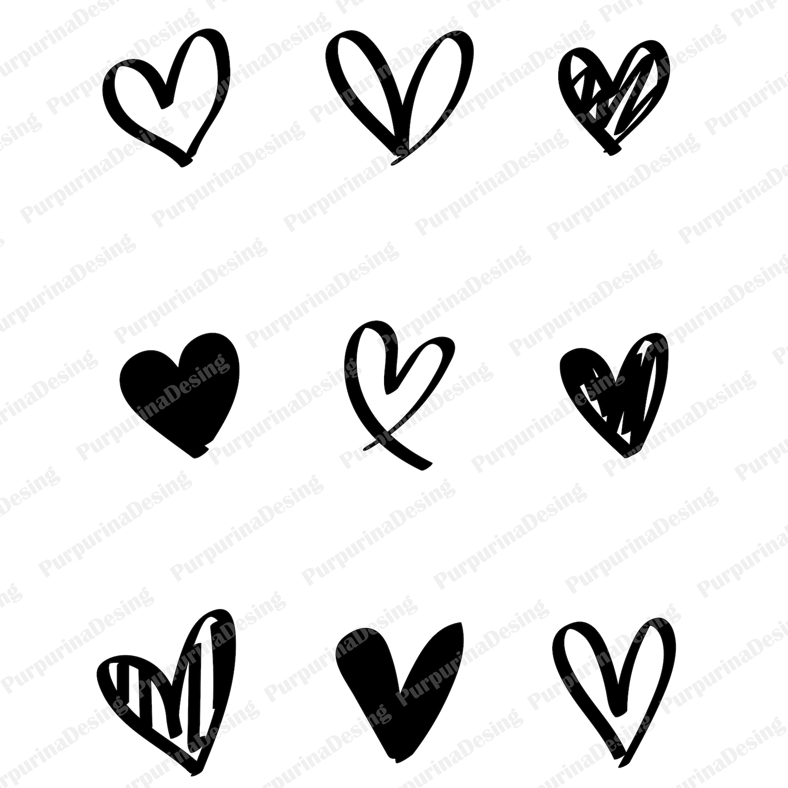 Heart Bundle, Heart Svg, Heart Svg, Doodle Heart Svg, Sketch Heart Svg ...