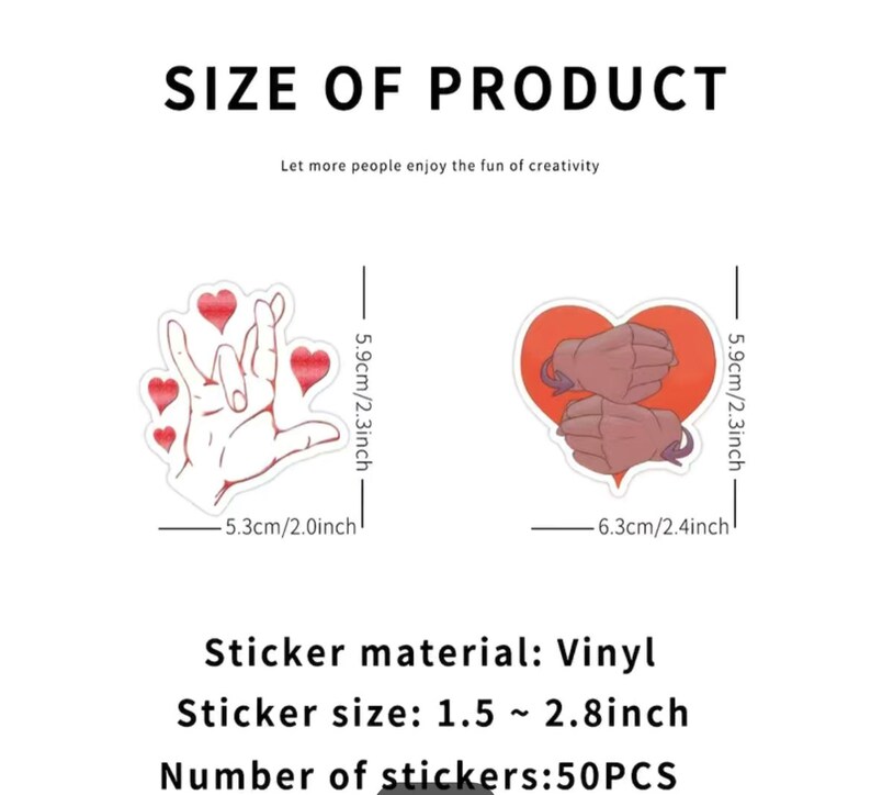 ASL Stickers Assorted Pack of 50 - Etsy