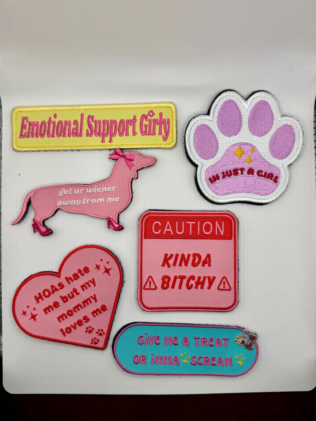 Funny Embroidered Dog Patch, Hook & Loop Pet Accessory - Etsy