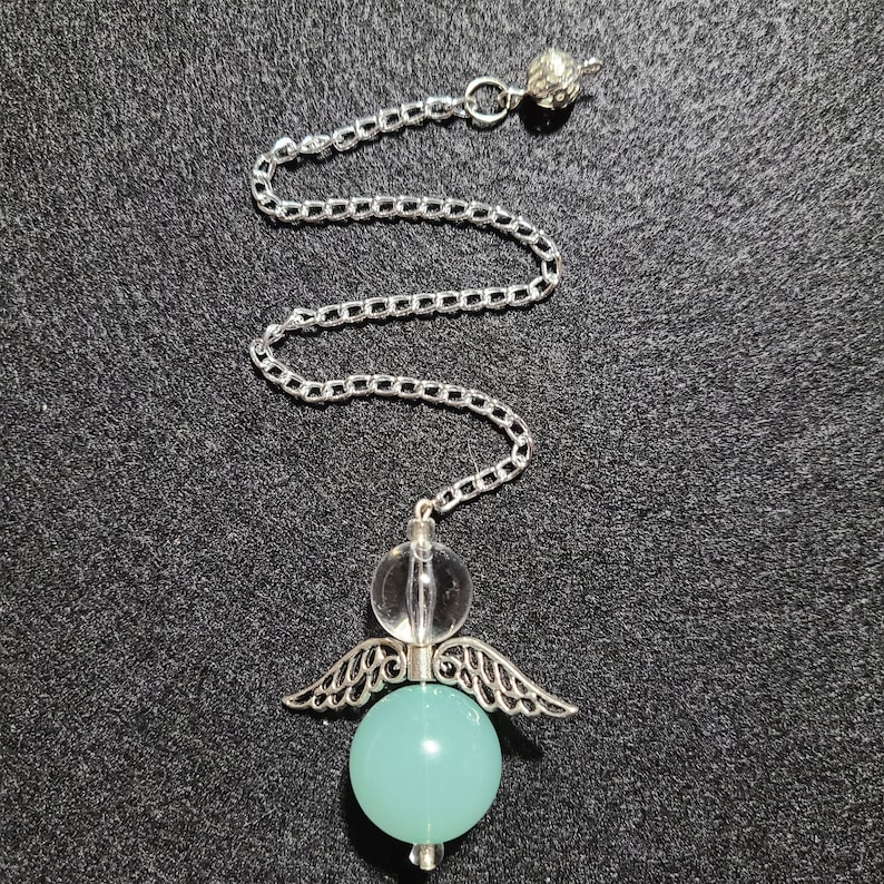 Psychic Angel Acrylic Pendulum & Chain dowsing, Divination, Intuition ...