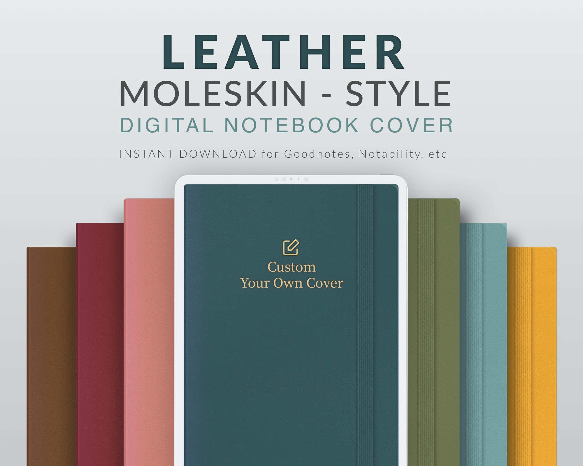 48 Portrait Digital Notebook Covers Digital Planner Goodnotes Cover ...