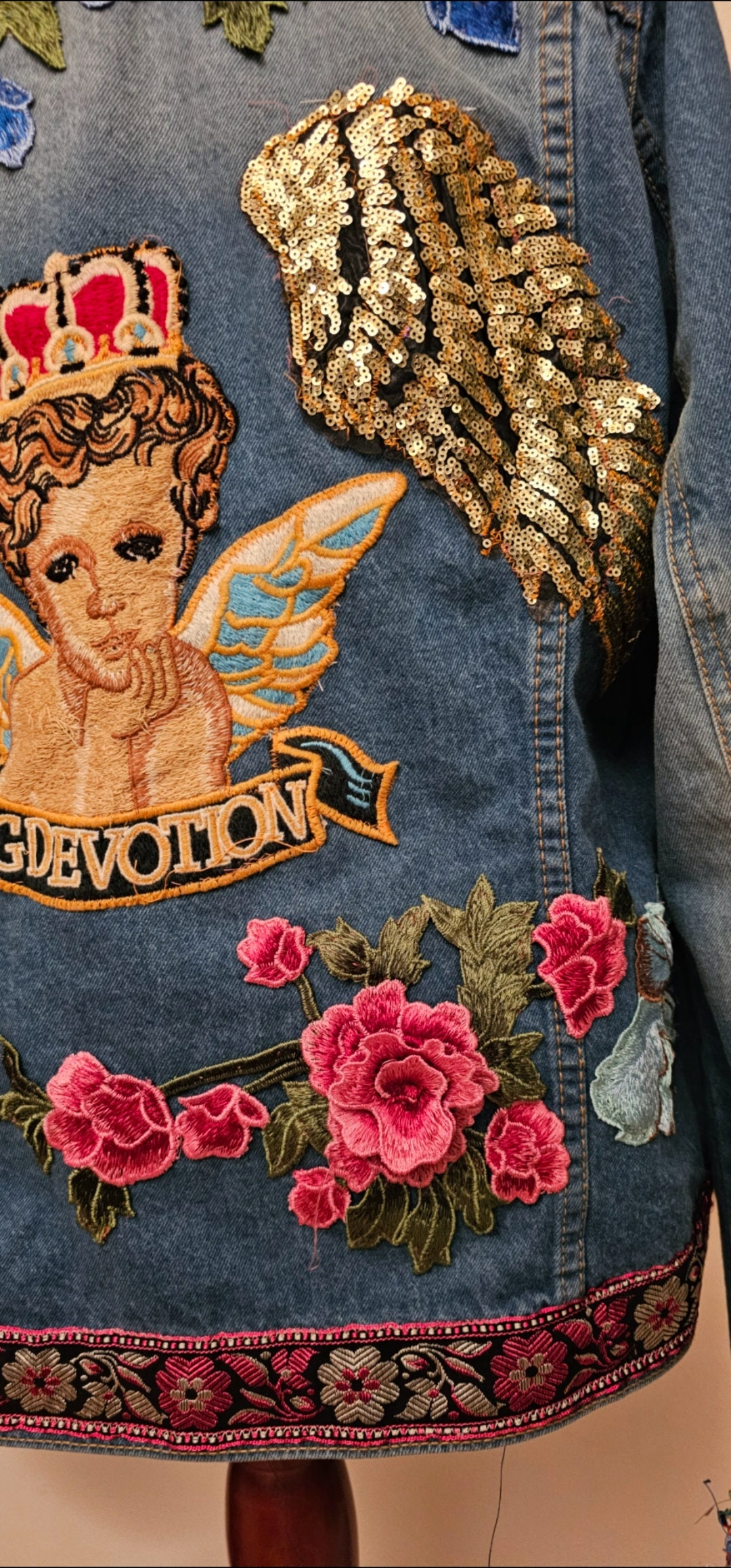 Sweet Angel, Baby Angel, Wings Jean, Denim Jacket, Size US Woman ...