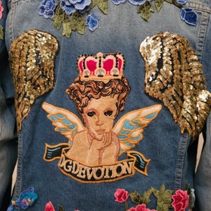 Sweet Angel, Baby Angel, Wings Jean, Denim Jacket, Size US Woman ...