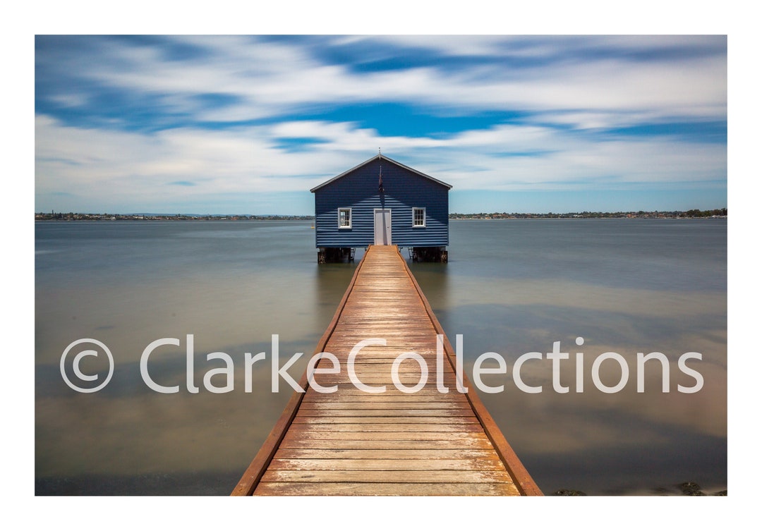 Blue Boat Shed Photo Print (various Sizes) | Australian Crowley Perth ...