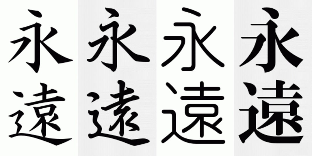 Kanji Symbol for Eternity SVG Digital Download Four Different Fonts ...