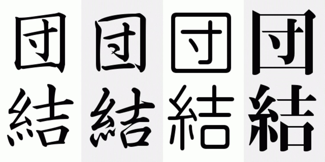Kanji Symbol for Unity-solidarity SVG Digital Download Four - Etsy