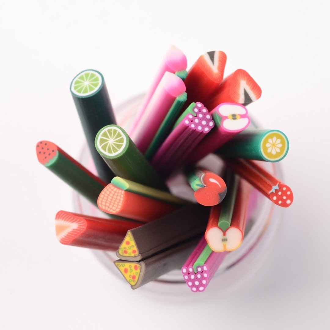 Polymer Clay "mixed Fruit" Tubes - Etsy