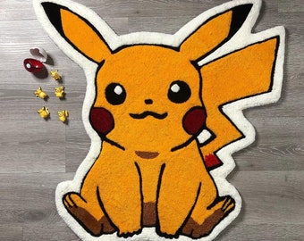 Pikachu Tufted Rug - Etsy