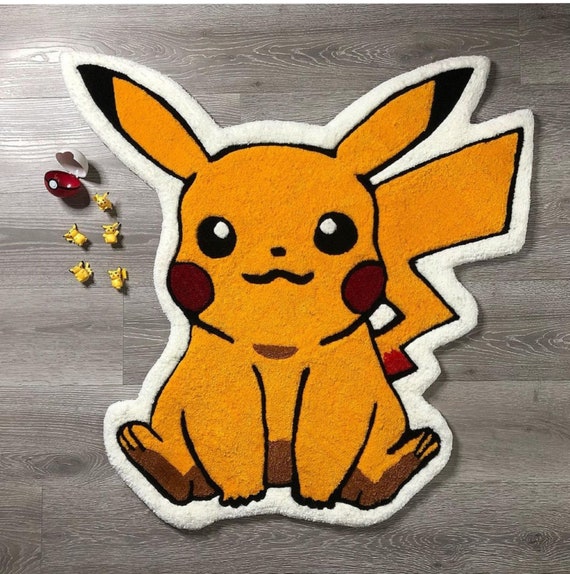 Pikachu Tufted Handmade Custom Pokemon Tufted Rug - Etsy