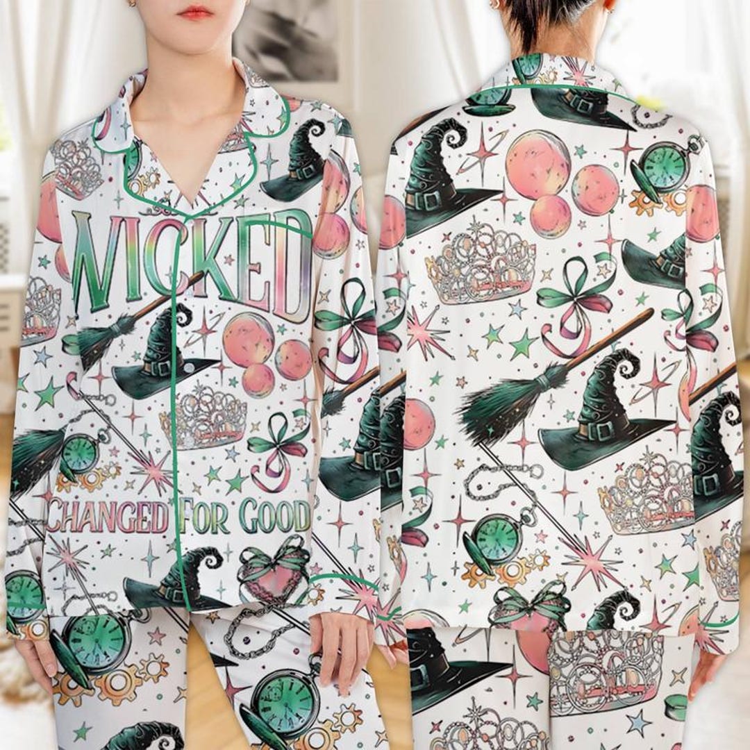 Disneyland Wicked Changed for Good Pajamas Set, Wicked Movie Pajamas ...