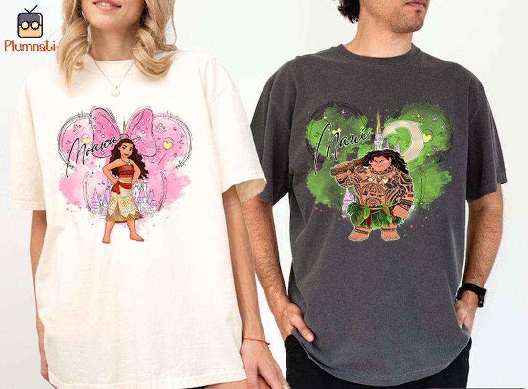 Moana Family Mickey Head Shirt, Watercolor Disneyland Moana Shirt ...