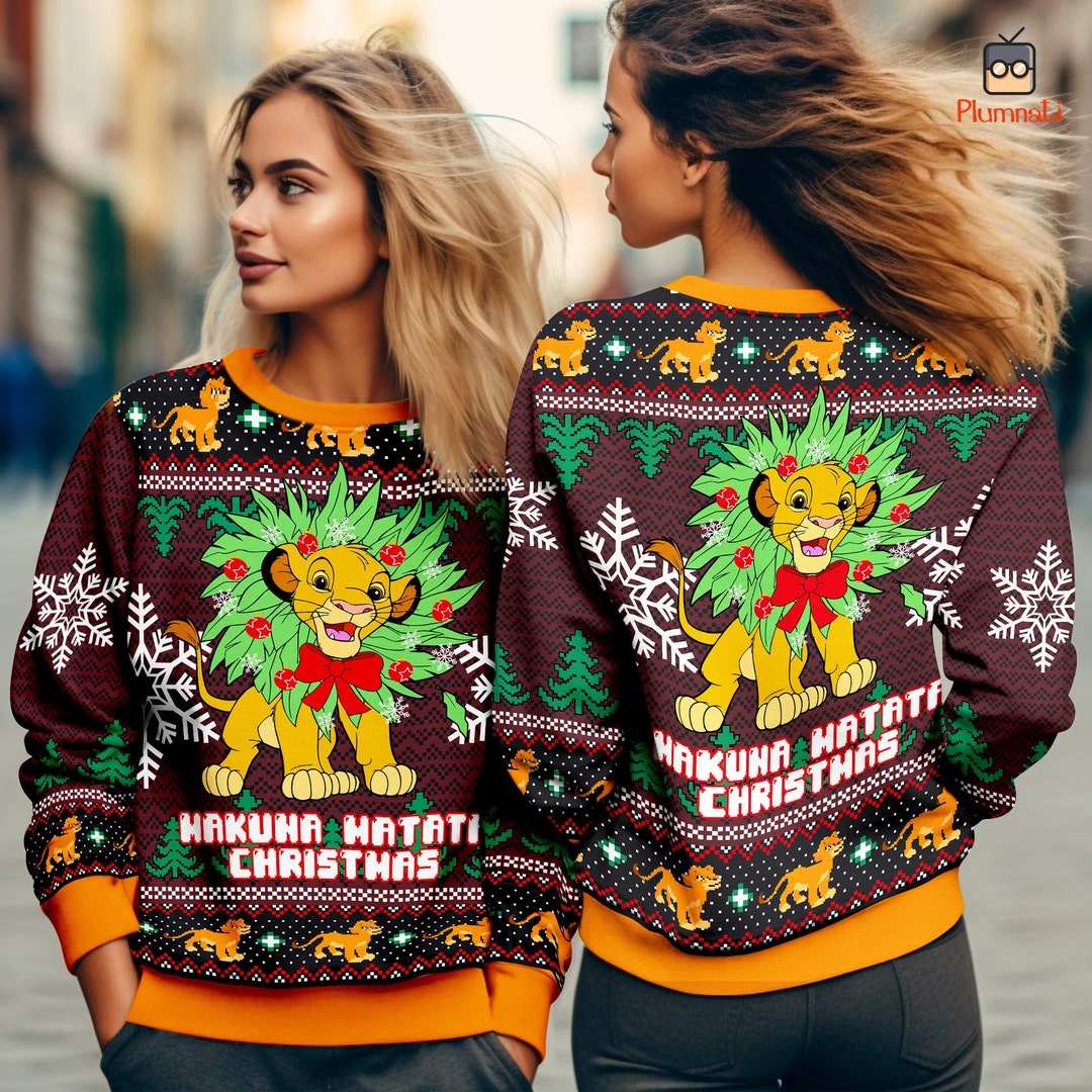 Disneyland the Lion King Ugly Sweater, Simba Lion King Ugly Christmas ...