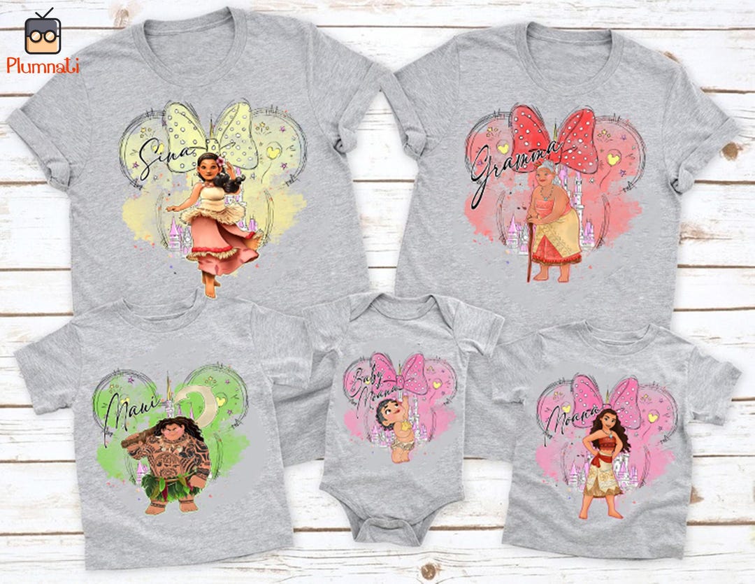Moana Family Mickey Head Shirt, Watercolor Disneyland Moana Shirt ...