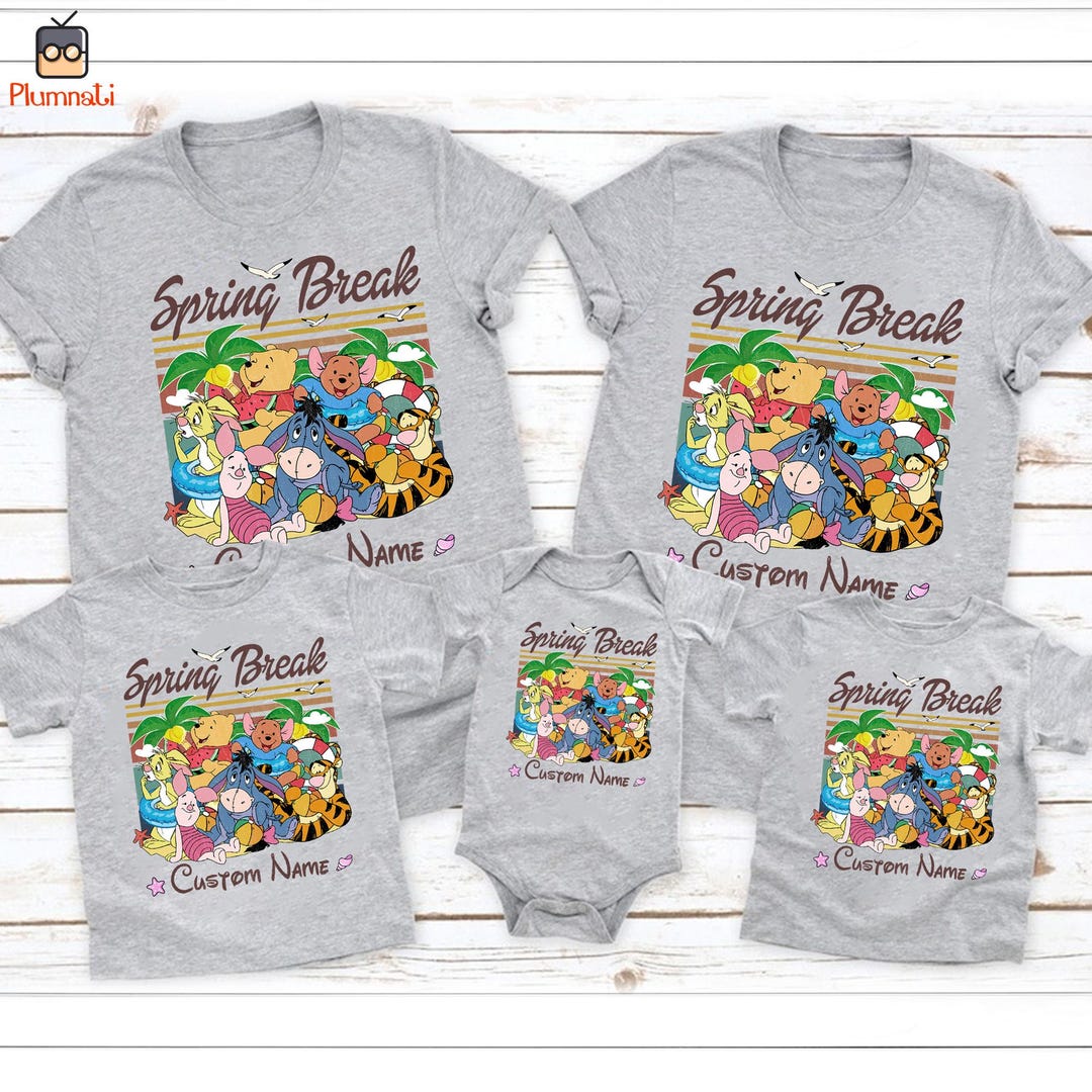 Disneyland Pooh Spring Break Trip Shirt, Disneyland Cruise Trip Shirt ...