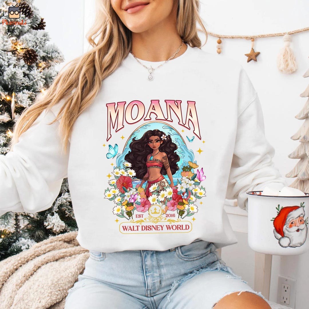 Disneyland Princess Moana Floral Shirt, Moana 2 Shirt, Moana Hei Hei ...