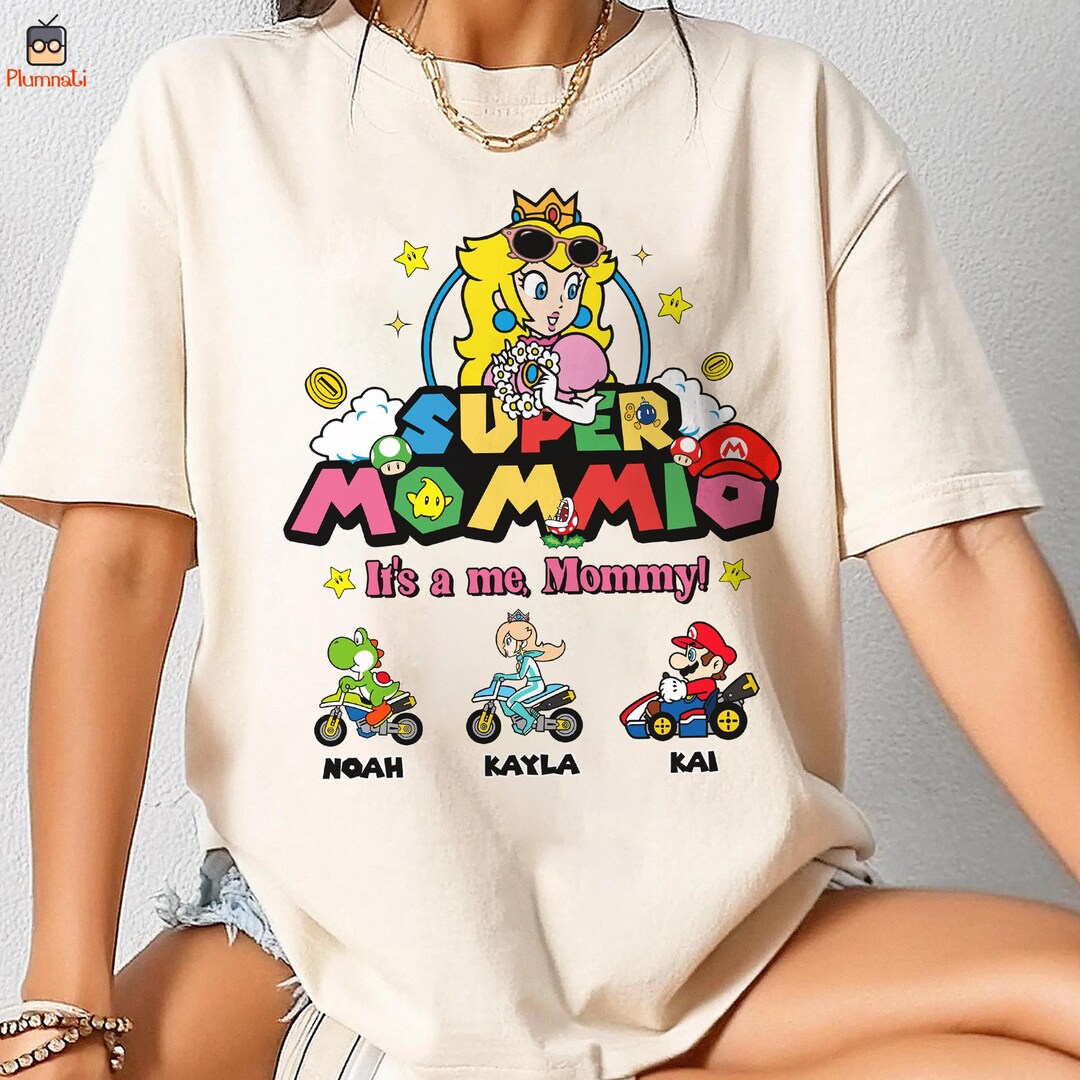 Personalized Super Mommio Shirt, Mother's Day Shirt, Super Mario Family ...