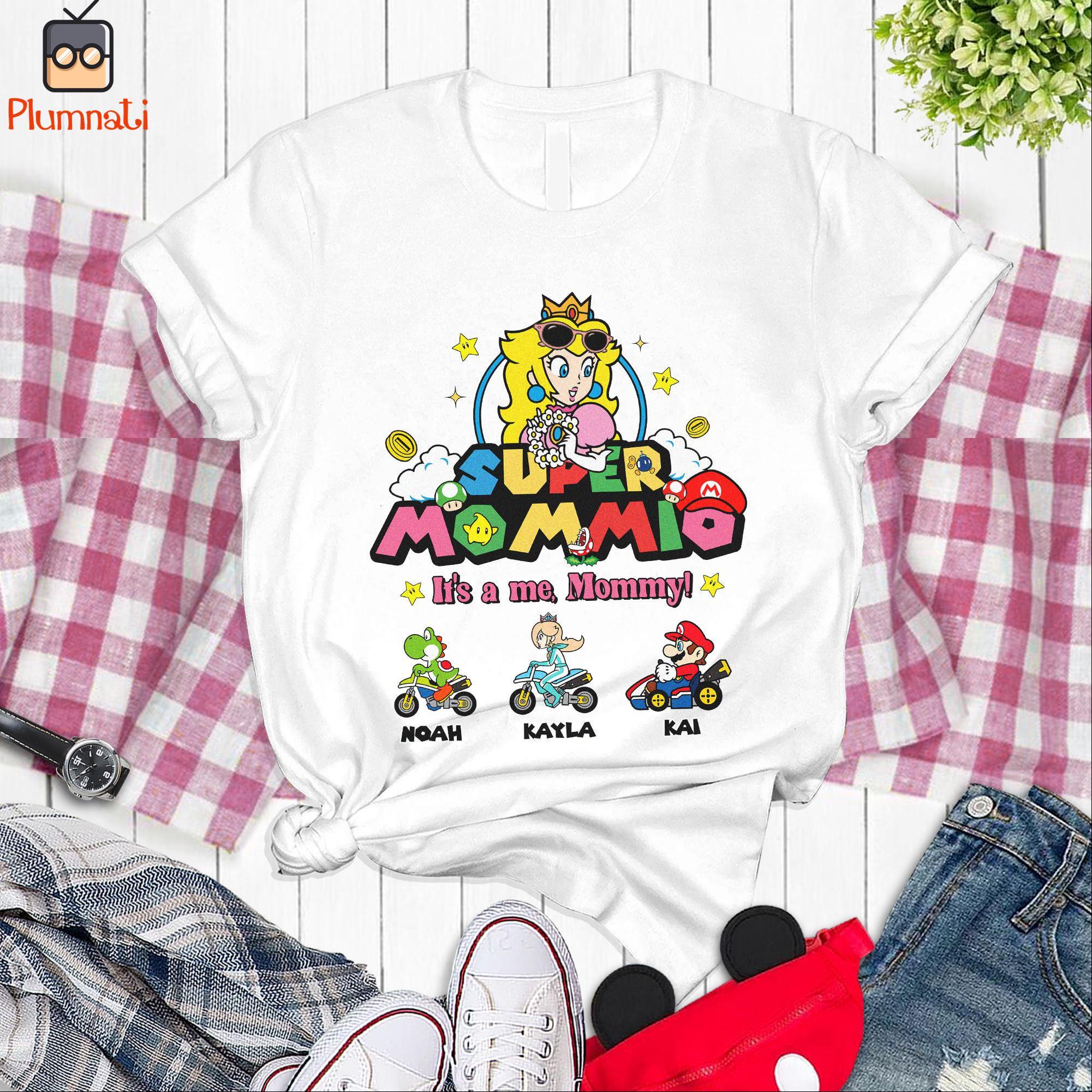 Personalized Super Mommio Shirt, Mario Super Mom Shirt, Mario Princess ...