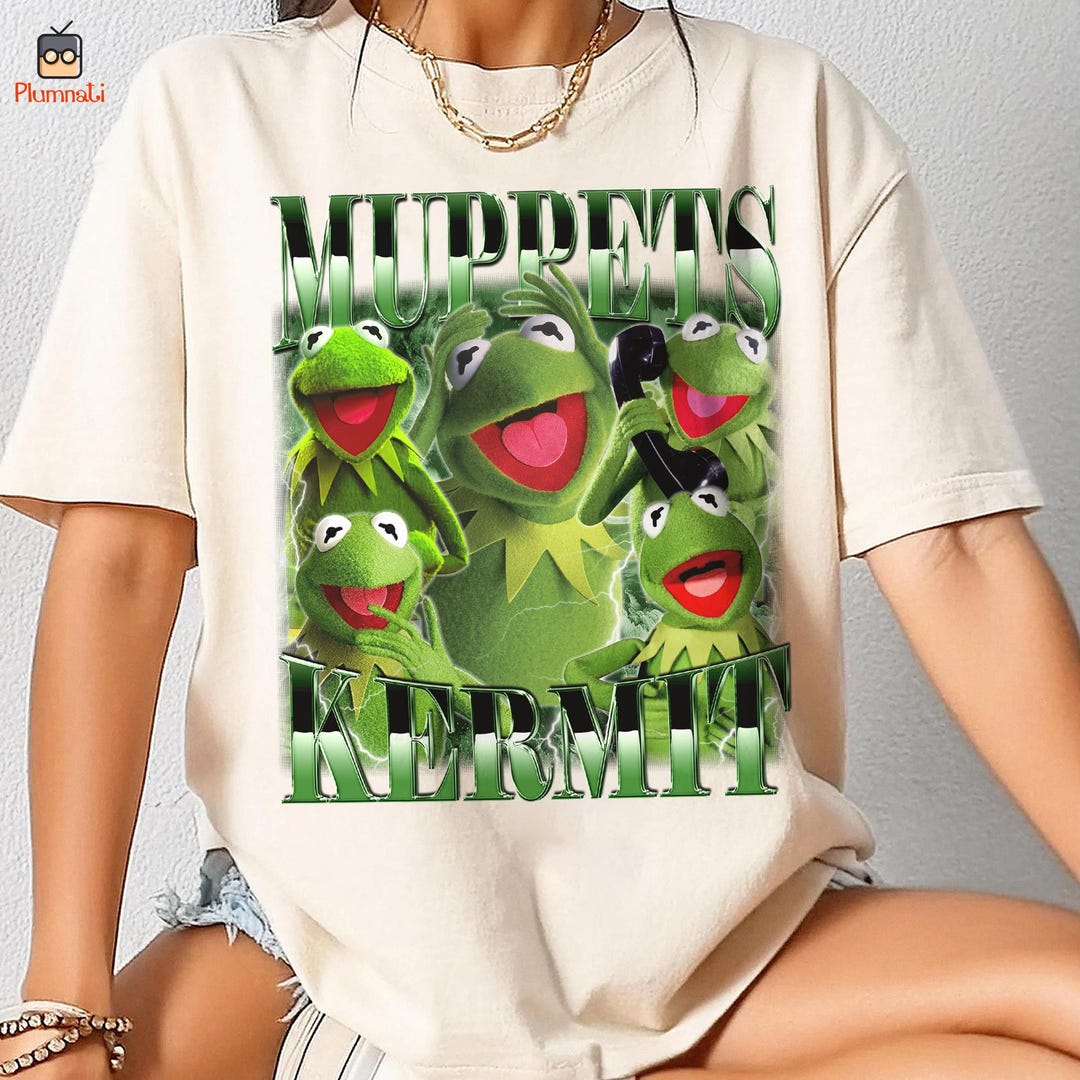 Disneyland the Muppets Kermit Bootleg Shirt, Kermit Frog Emotions Shirt ...