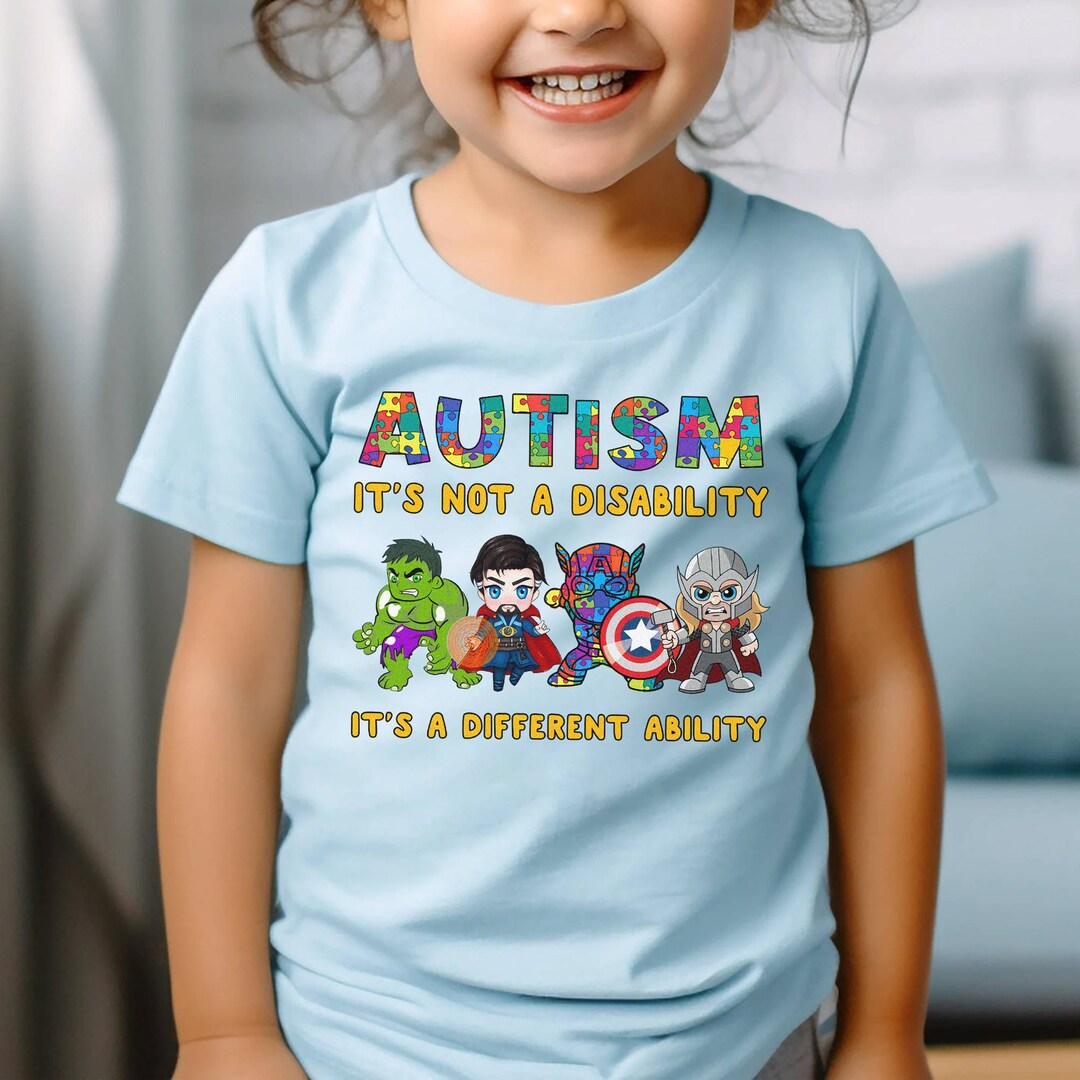 Avenger Superhero Autism Shirt | Superhero Autism Awareness Shirt ...
