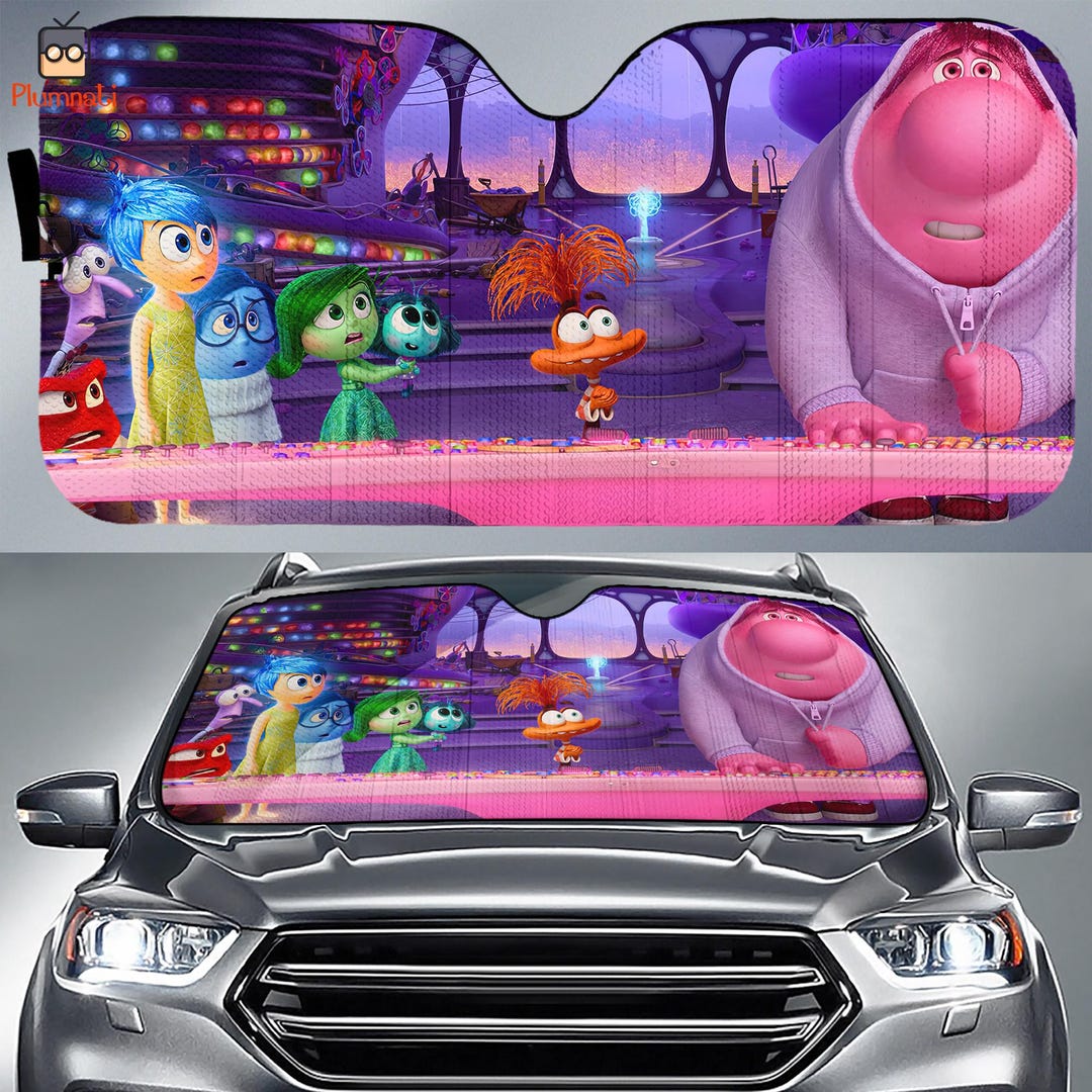 Pixar Inside Out Car Sunshade, Inside Out Characters Car Sun Shade ...