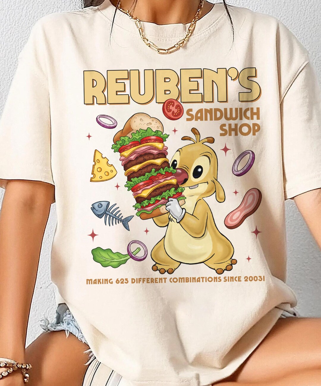 Lilo and Stitch Reuben Shirt, Reuben’s Sandwich Shop Shirt, Stitch ...