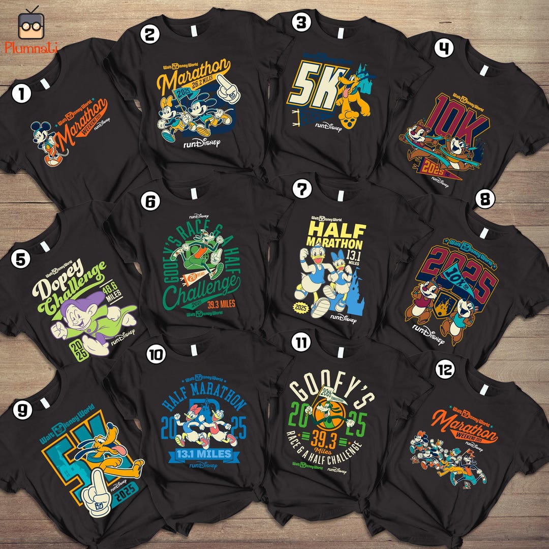 Rundisney Mickey and Friends Marathon Weekend 2025 Shirt, Disneyland ...