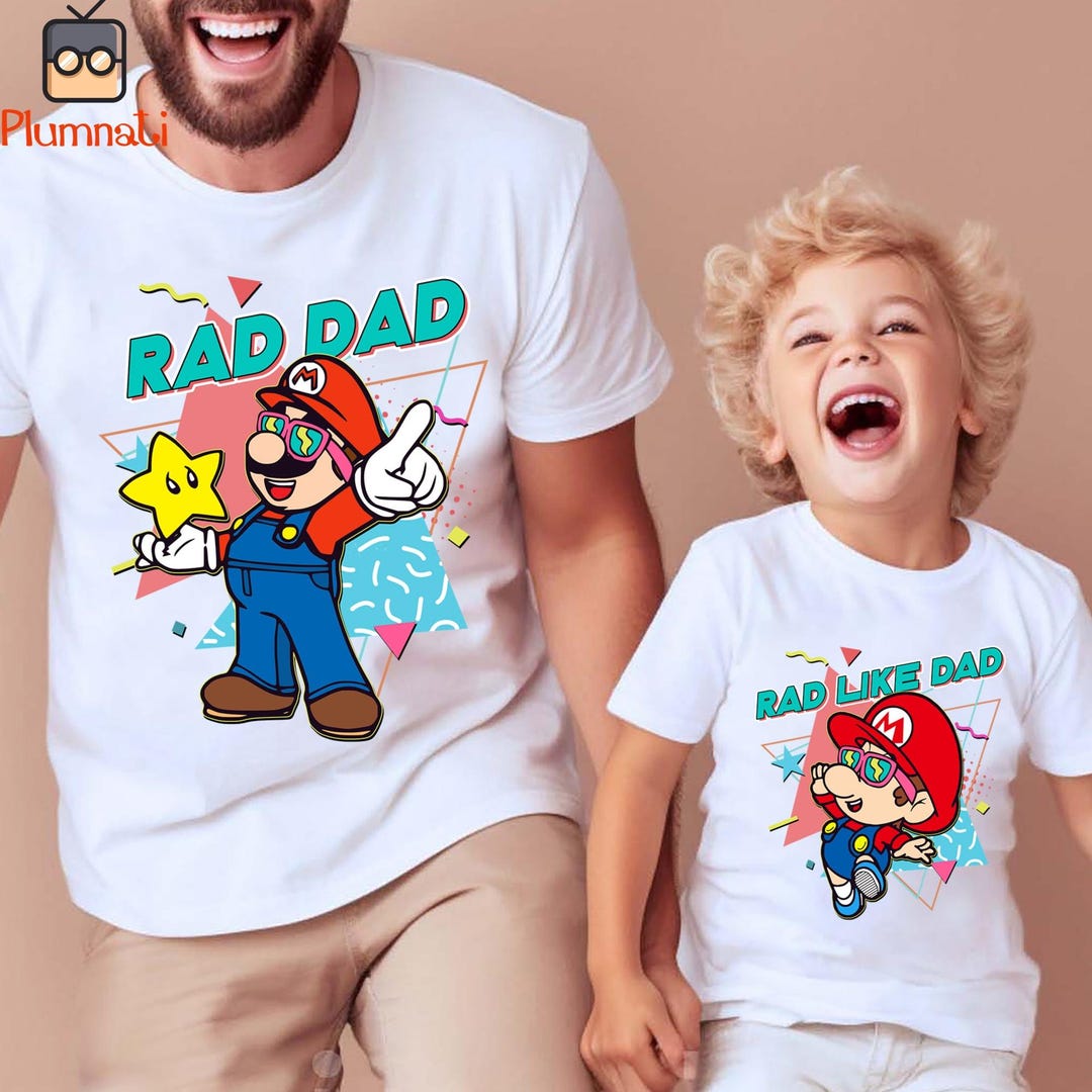 Super Mario Matching Dad Son Shirt, Super Daddio Shirt, Fathers Day ...