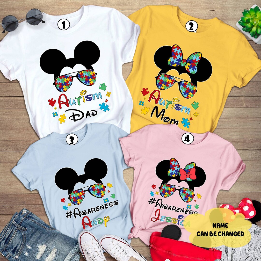 Autism Custom Shirt | Autism Awareness Shirt | Mickey Minnie Autism ...
