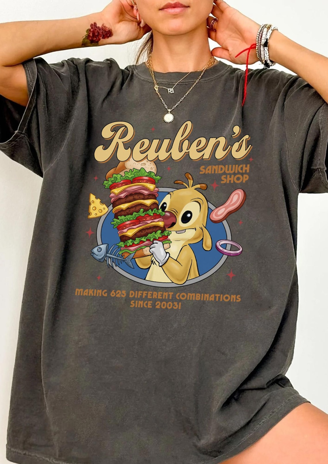 Lilo and Stitch Reuben Shirt, Reuben’s Sandwich Shop Shirt, Stitch ...