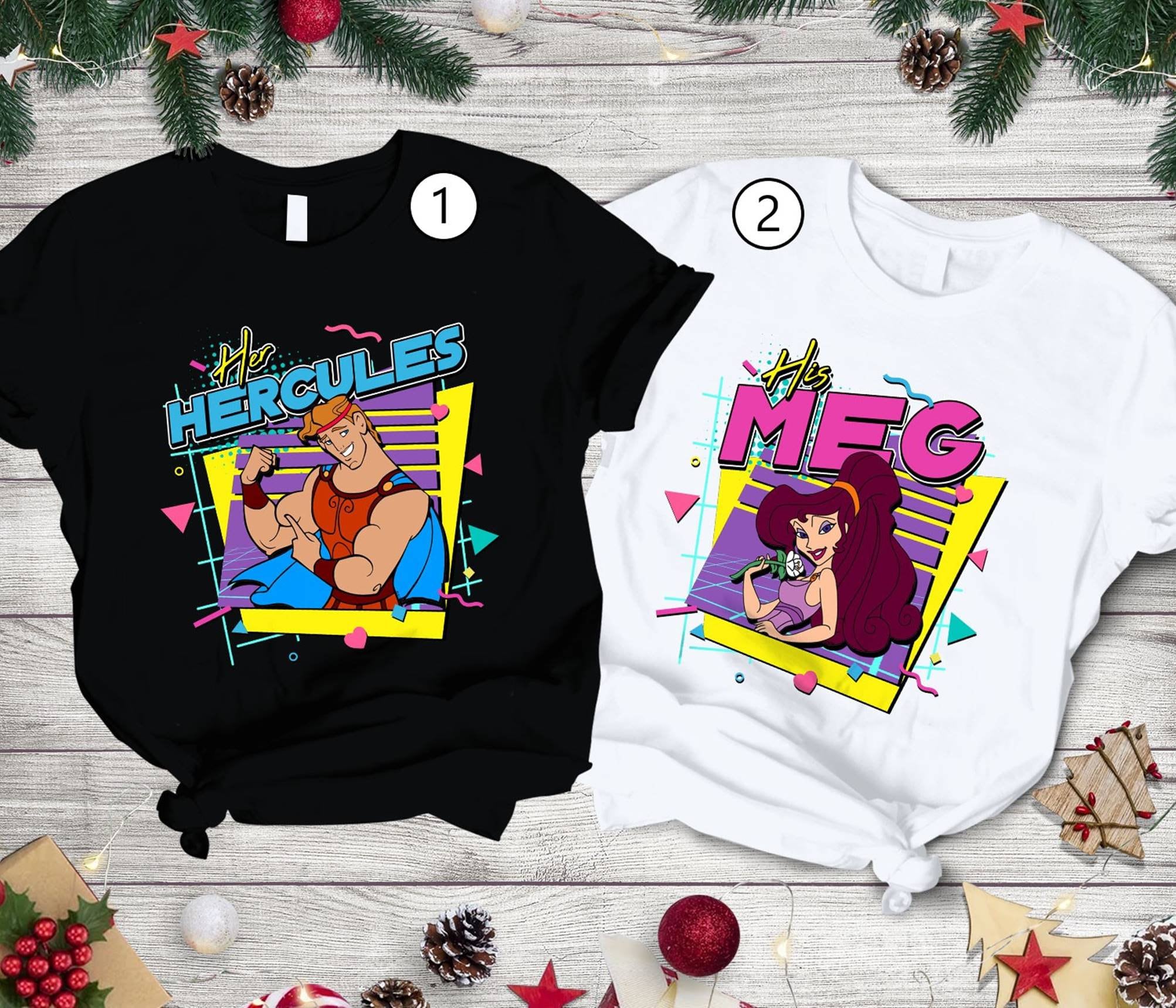 Retro 90s Her Hercules His Meg Shirt, Hercules And Megara Shirt