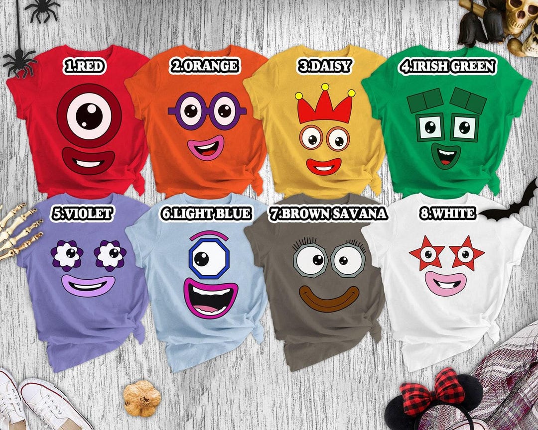 Numberblocks Costume Shirt, Numberblocks Halloween Costume Shirt ...
