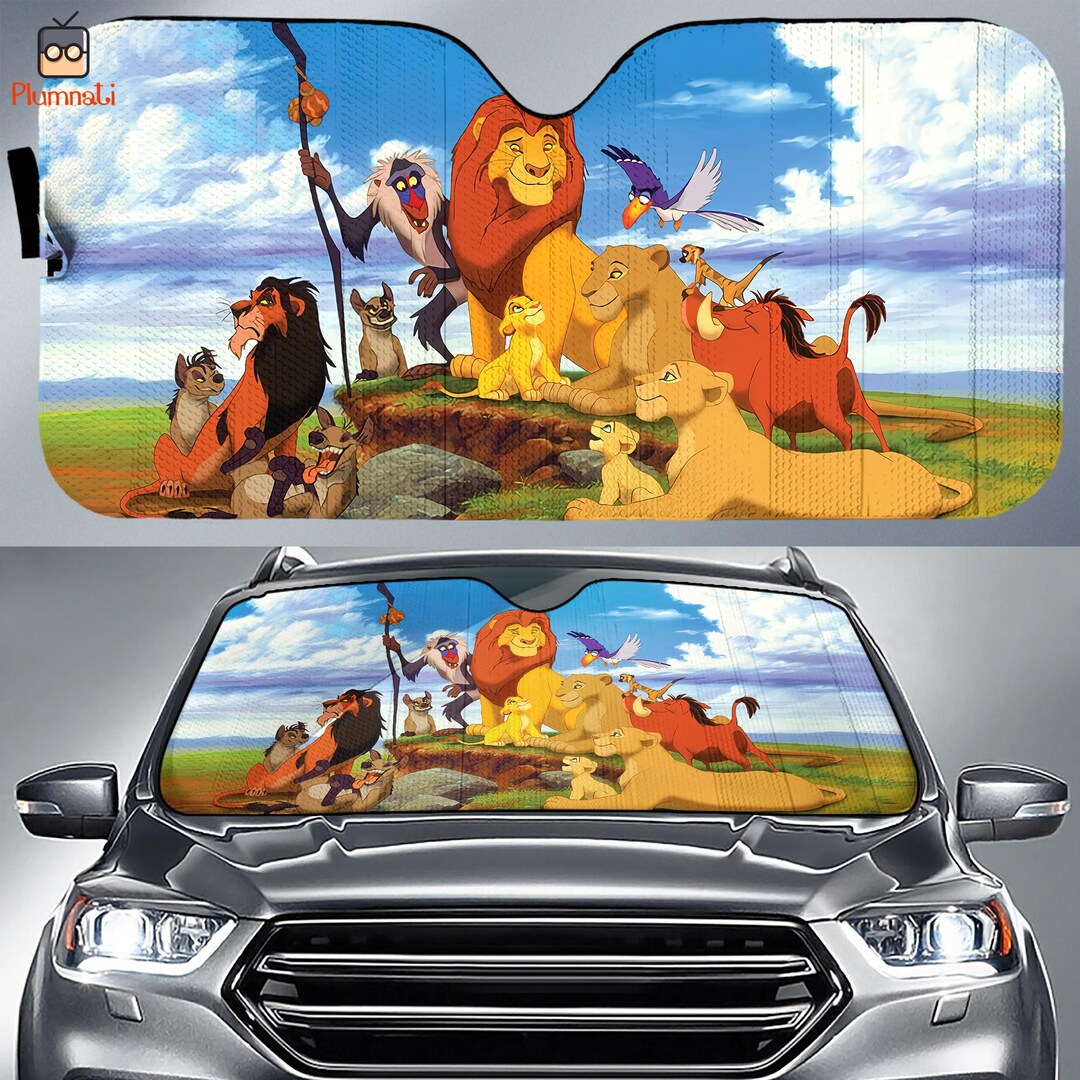 The Lion King Car Sunshade, the Lion King Characters Scar Simba Mufasa ...
