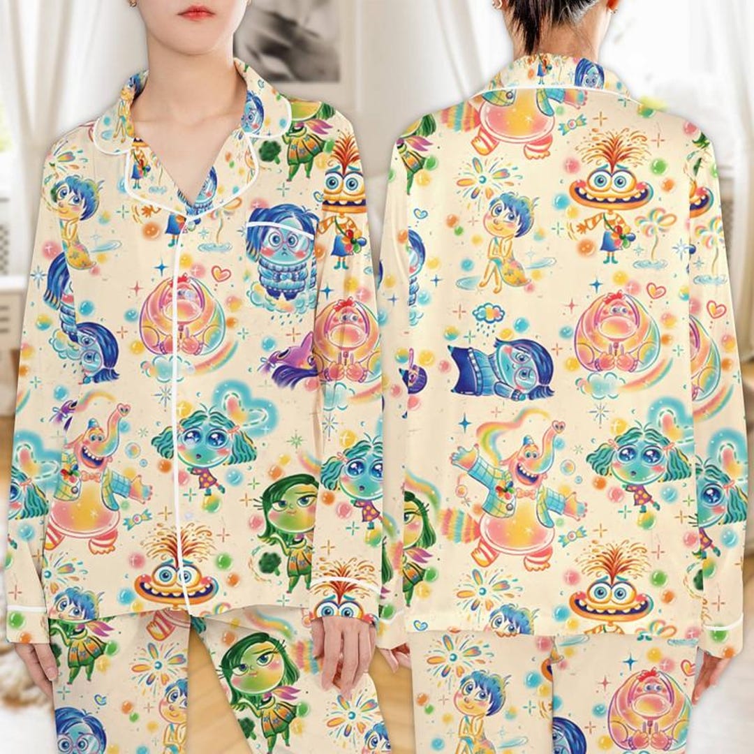Disneyland Inside Out Christmas Pajamas Set Inside Out Santa Xmas ...