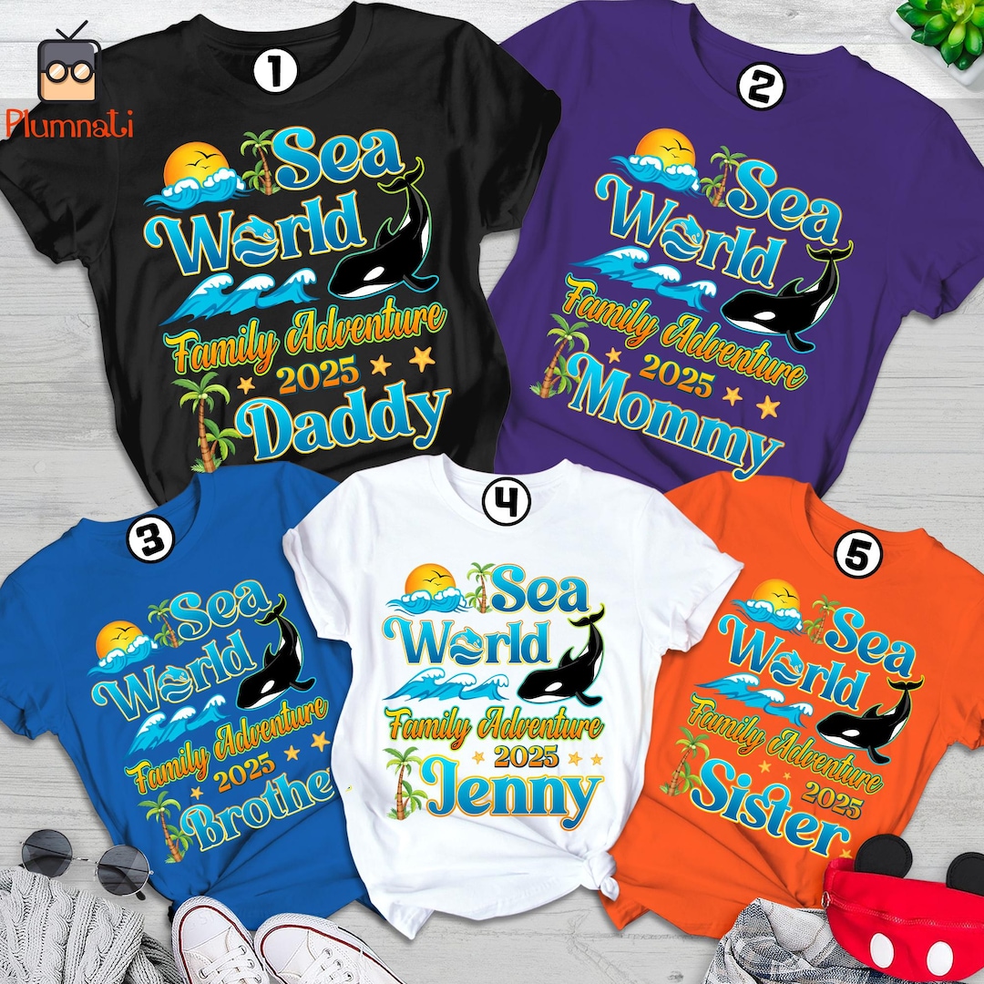 Sea World Family Shirts, Sea World 2025 Trip Shirt, Sea World Family ...