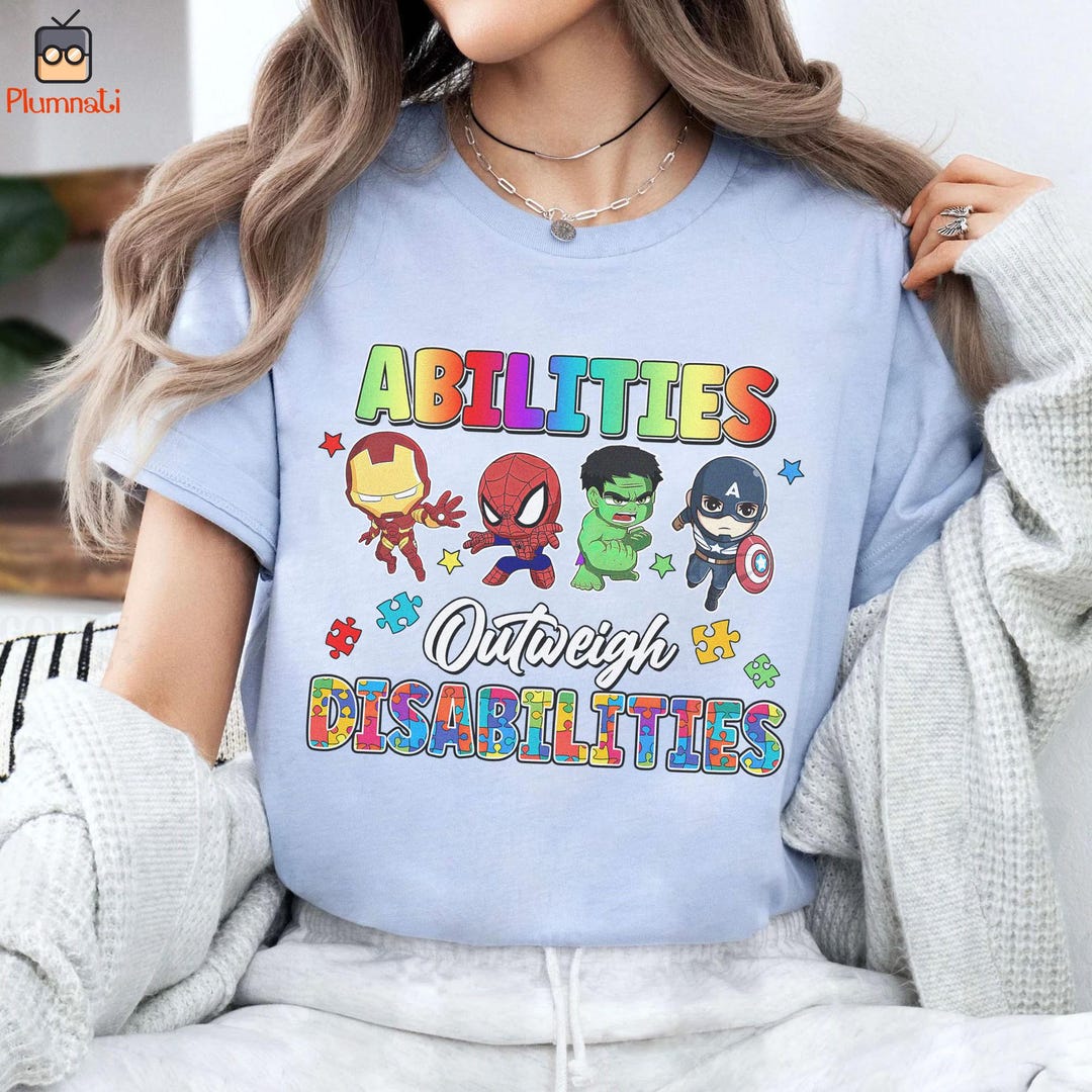 Avengers Autism Awareness Superheroes Shirt, Abilities Outweigh ...