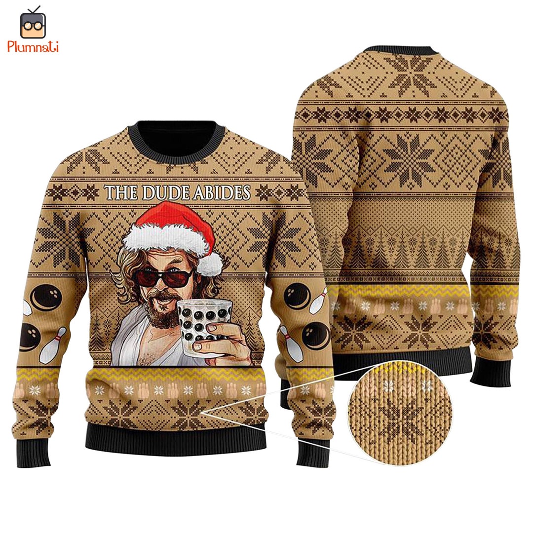 The Big Lebowski the Dude Christmas Sweatshirt, the Big Lebowski Ugly ...