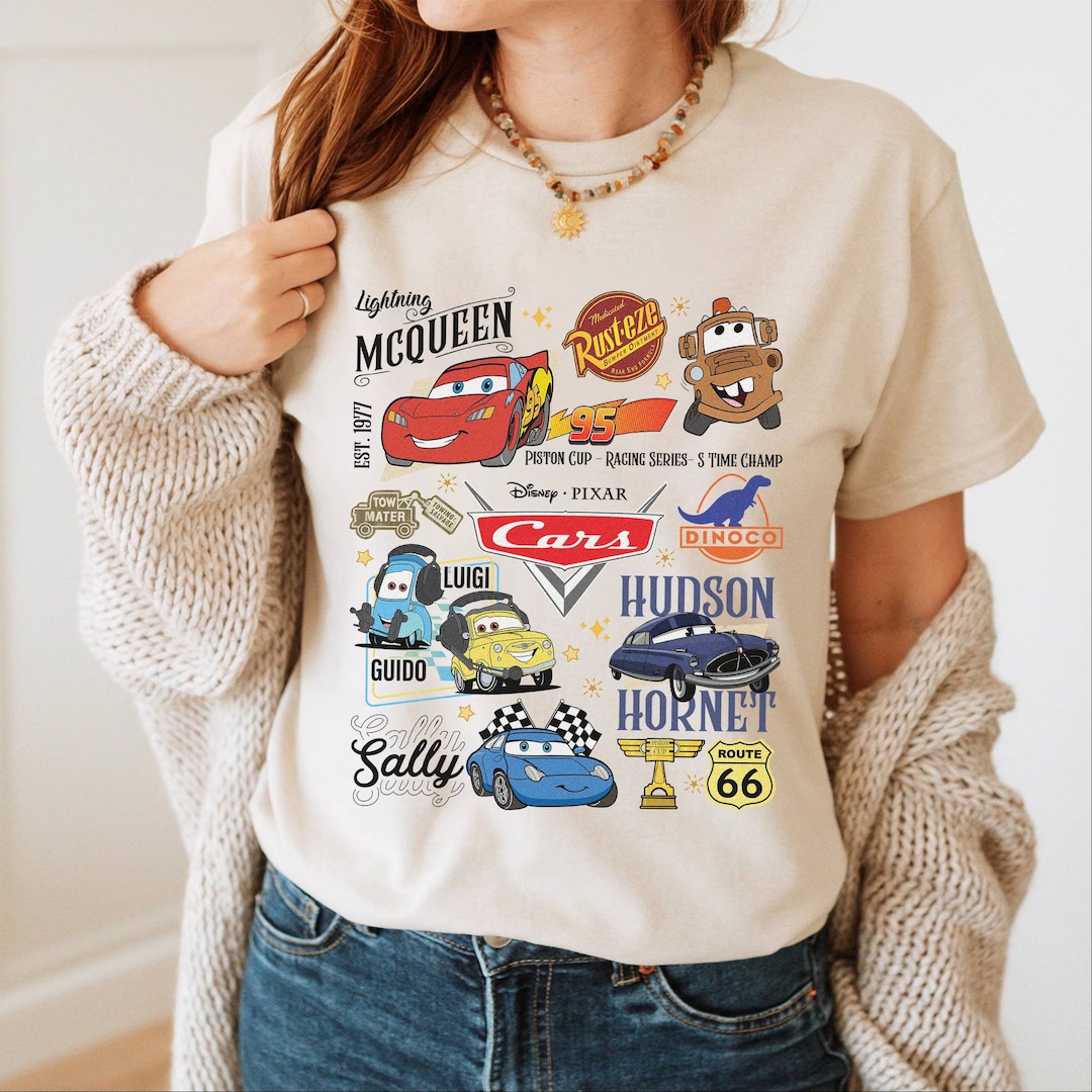 Retro Disneyland Cars Shirt, Cars Movie Shirt, Lightning Mcqueen Shirt ...