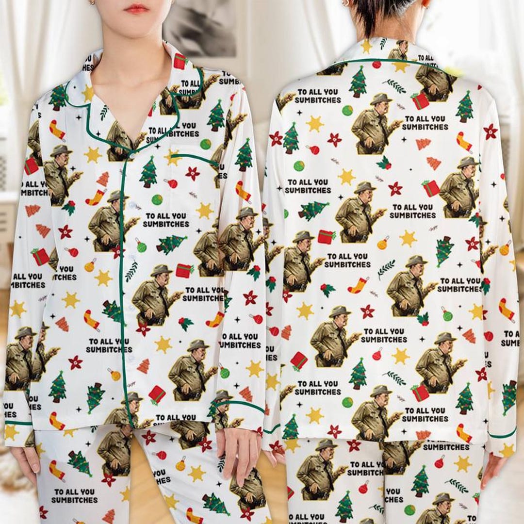 Smokey and the Bandit Christmas Pajamas Set Merry Christmas Too All You ...
