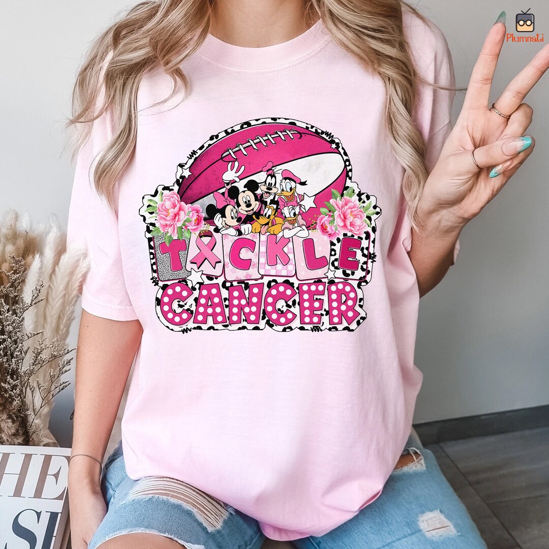Disneyland Breast Cancer Football Shirt, Breast Cancer Awareness Shirt ...