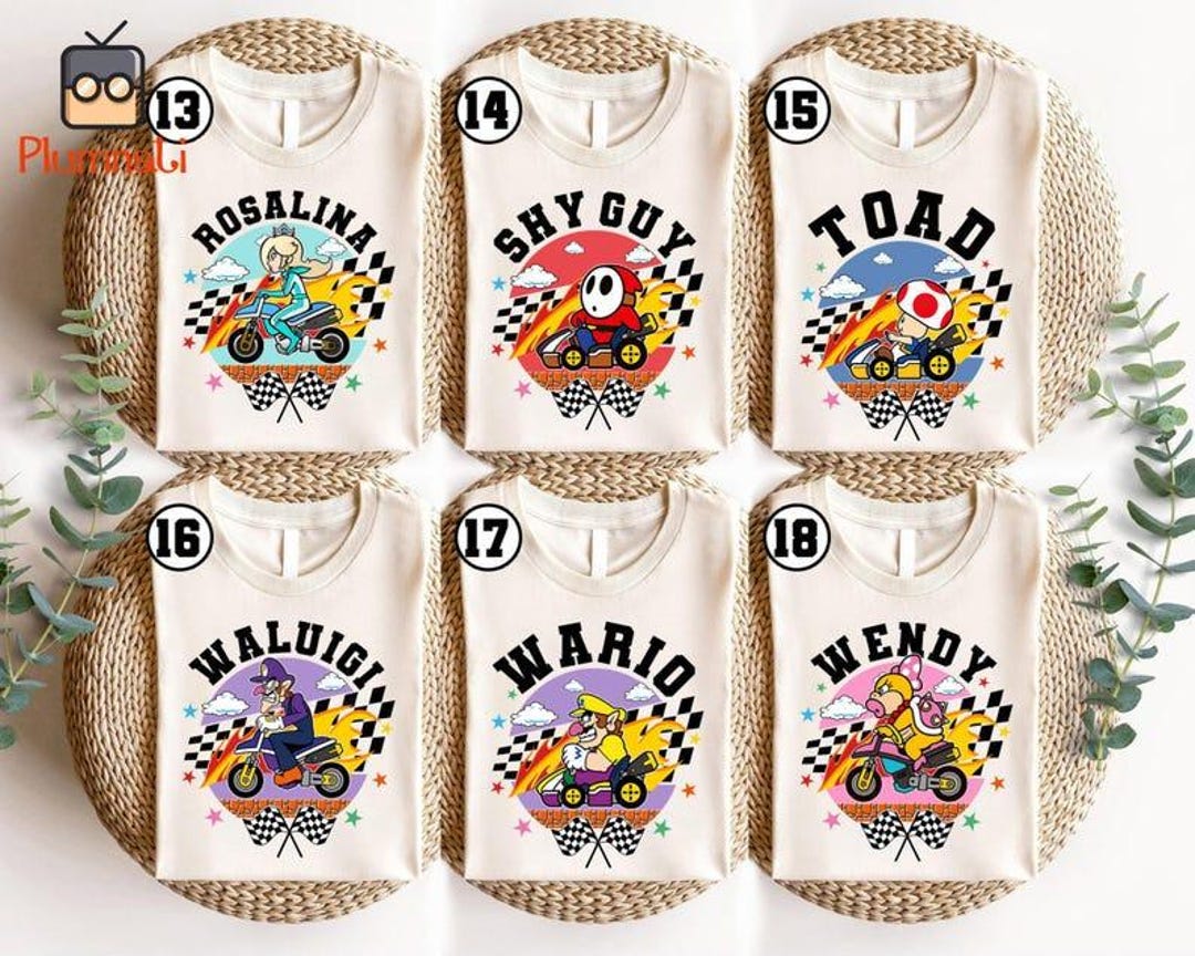 Super Mario Kart Shirt, Super Mario Character Shirt, Super Mario Family ...
