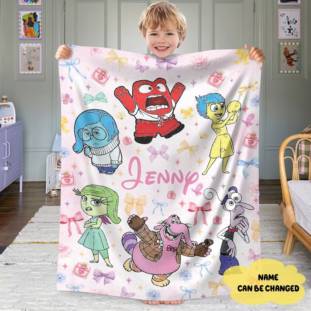 Personalized Inside Out Watercolor Coquette Blanket, Custom Name Inside ...
