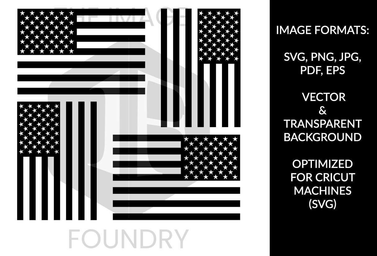 American Flag Vector Pack, SVG, PNG, EPS All Vector Images and Cricut ...